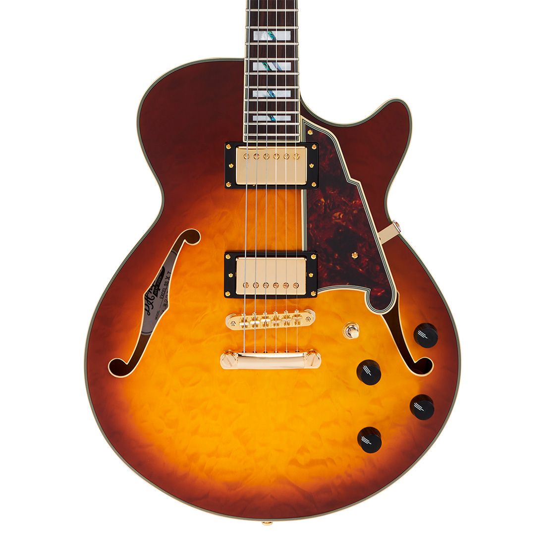 D’Angelico Excel SS XT – Iced Tea Burst Quilt – Fanatic Guitars
