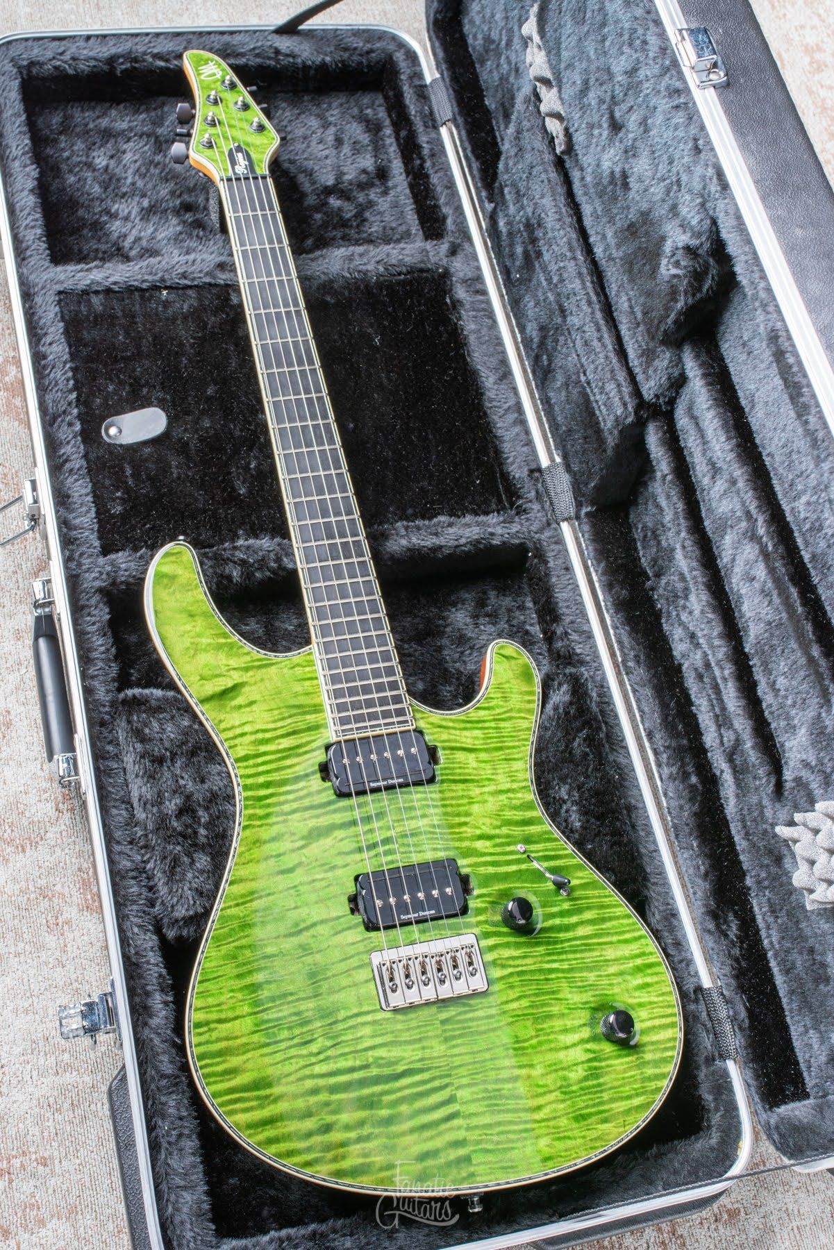 Mayones Regius 6 Transparent Dirty Green Segunda Mano – Fanatic Guitars