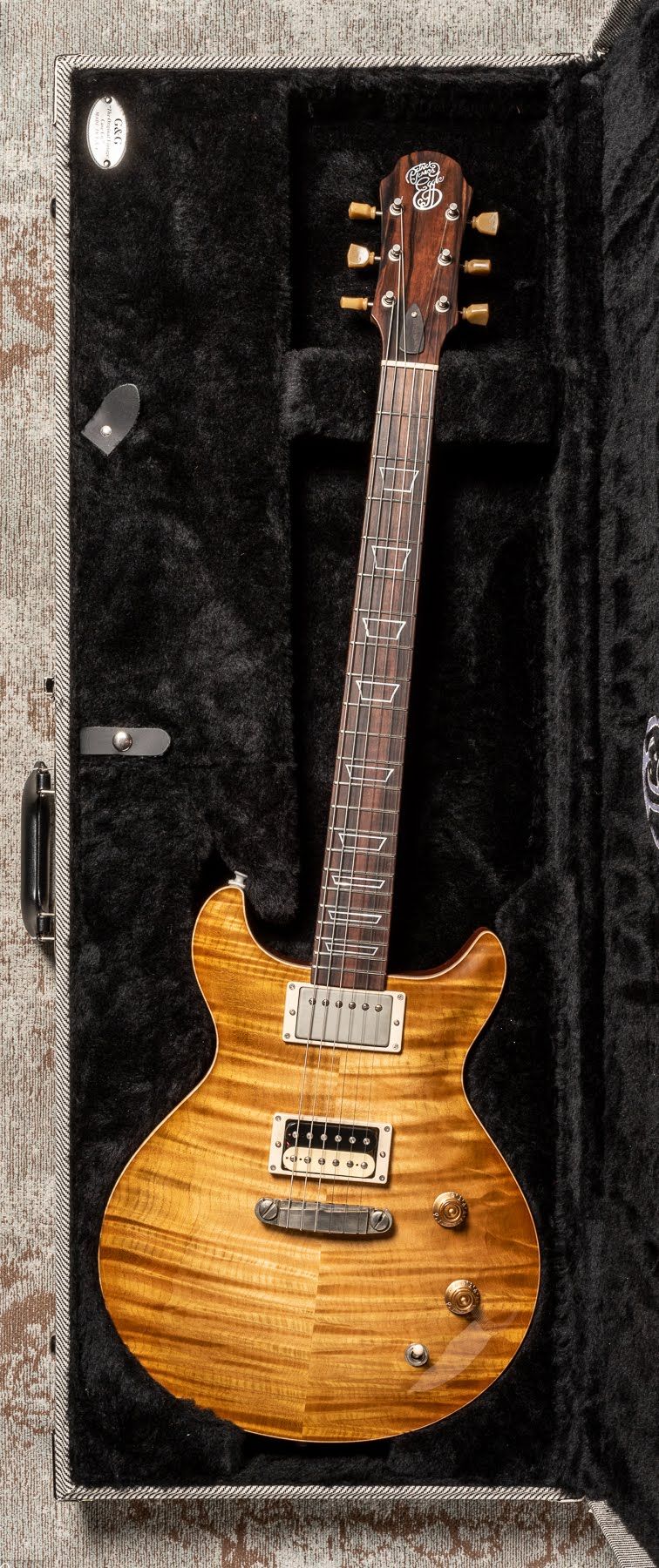 Patrick James Eggle Macon Double Cut Faded Gold Burst – Fanatic Guitars