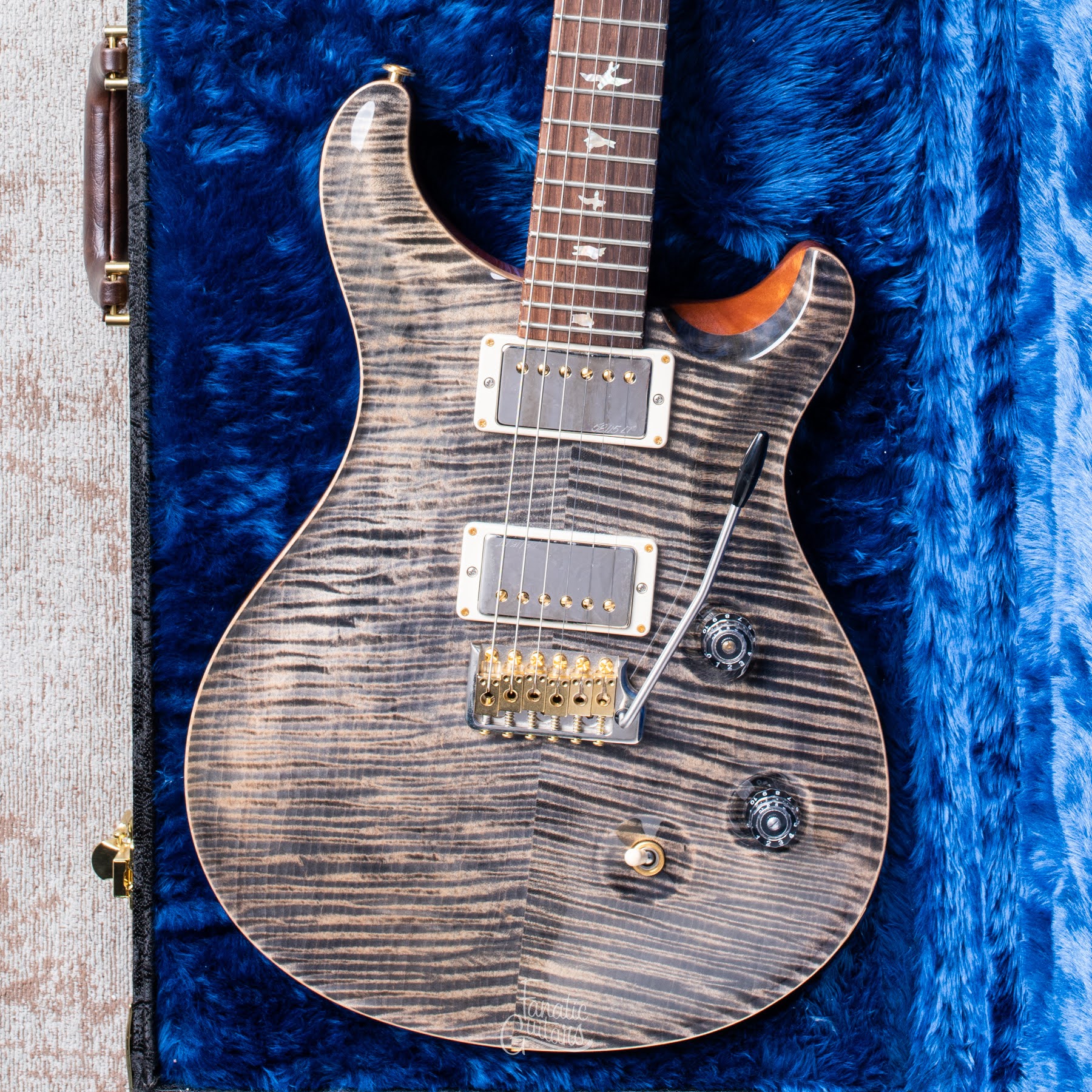 PRS Custom 24 Fatback Wood Library - Faded Gray Black #253310 Segunda Mano