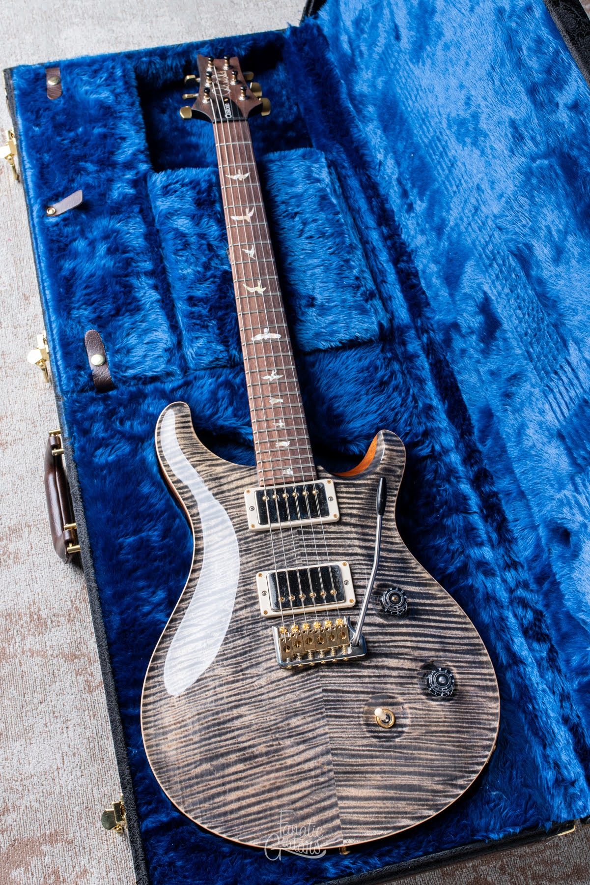 PRS Custom 24 Fatback Wood Library – Faded Gray Black #253310 Segunda Mano