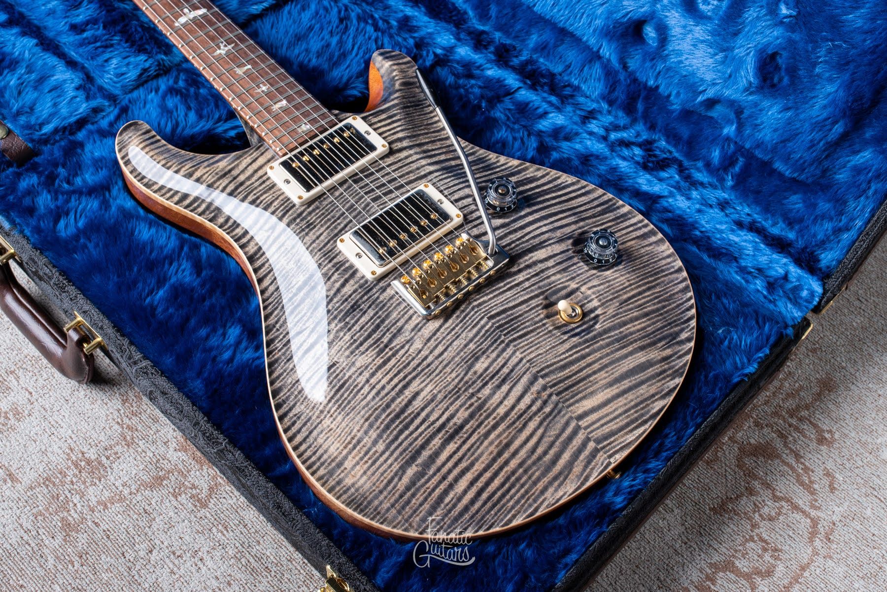 PRS Custom 24 Fatback Wood Library – Faded Gray Black #253310 Segunda Mano