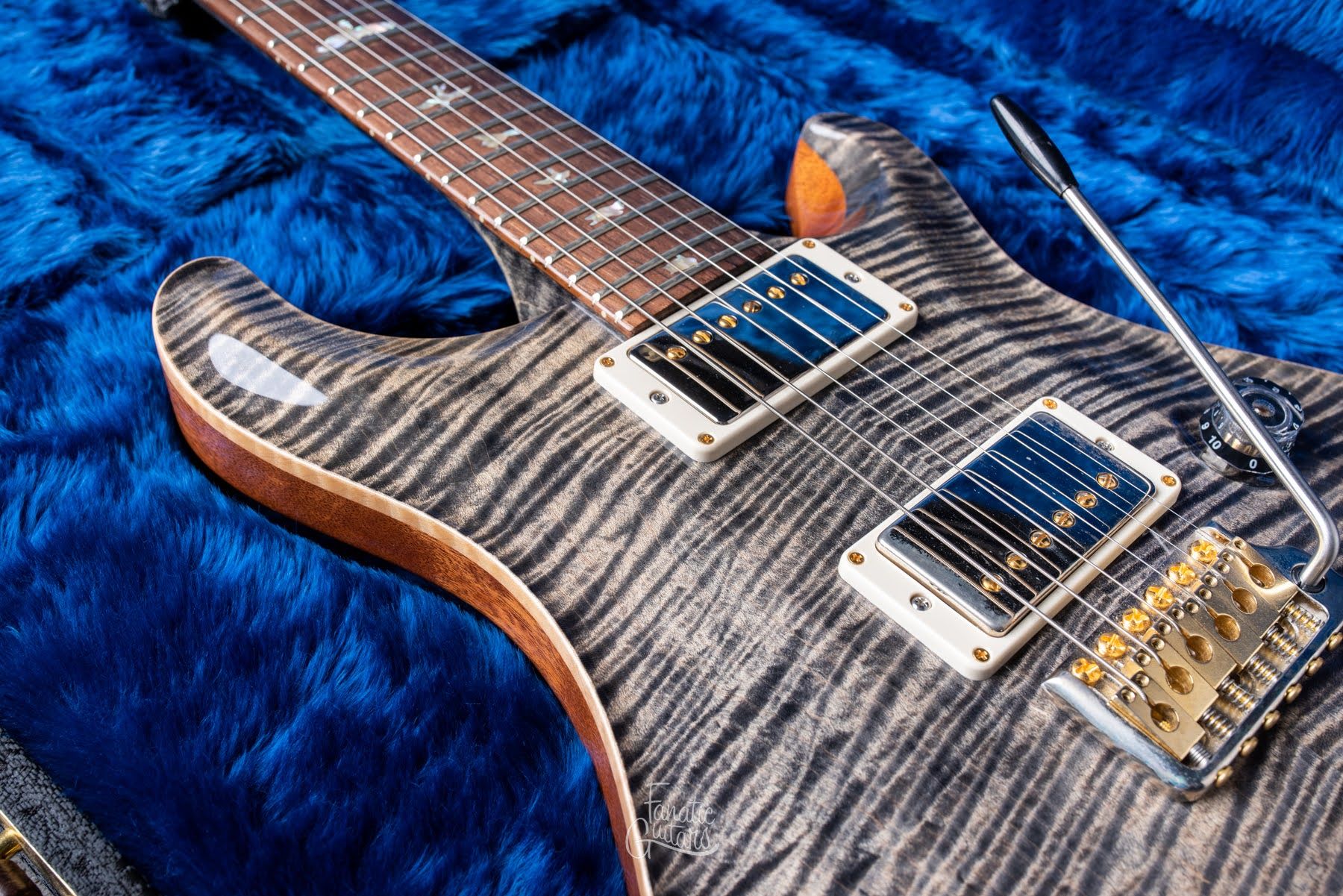 PRS Custom 24 Fatback Wood Library – Faded Gray Black #253310 Segunda Mano