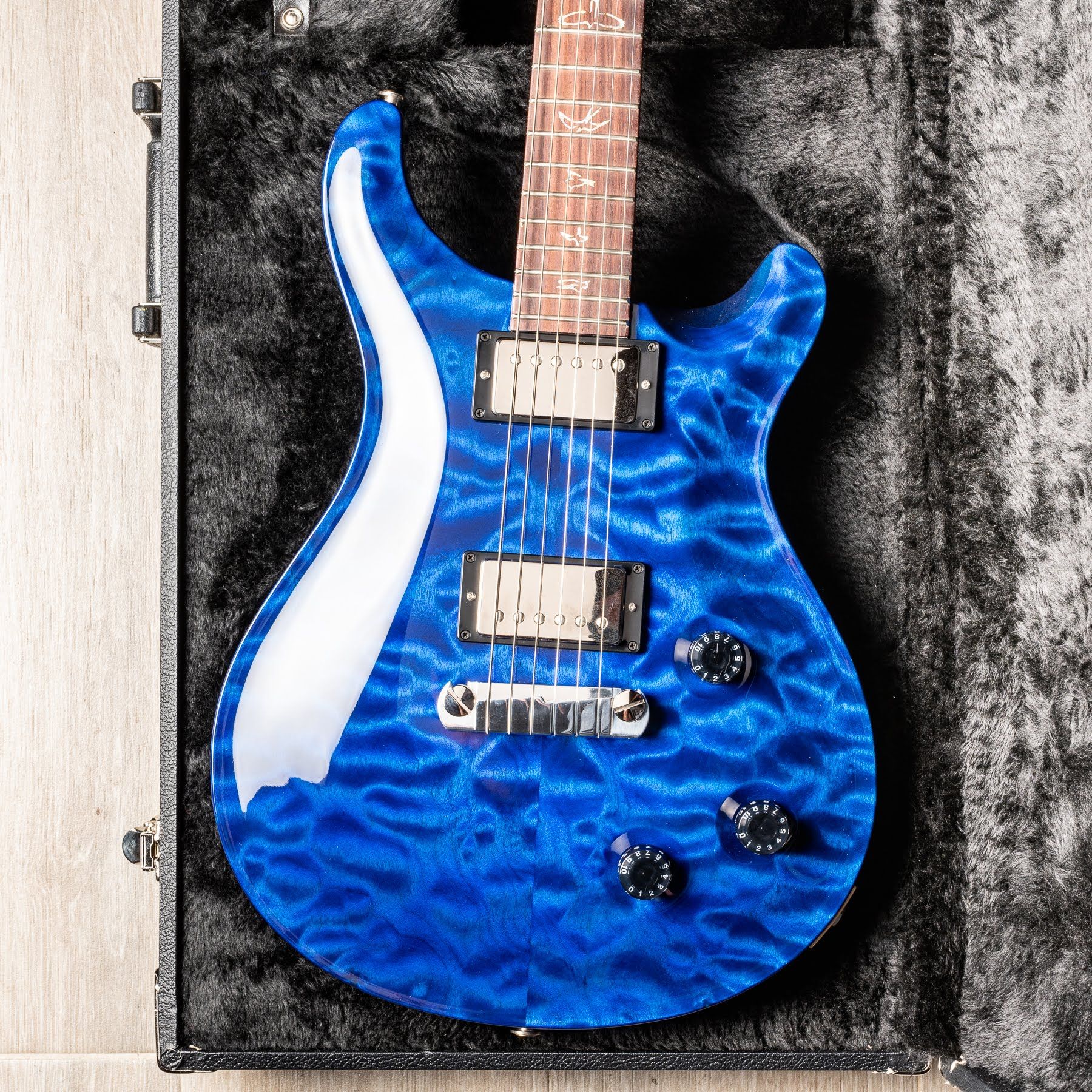 PRS Custom 22 USA Stoptail Royal Blue Outline Birds – Fanatic Guitars