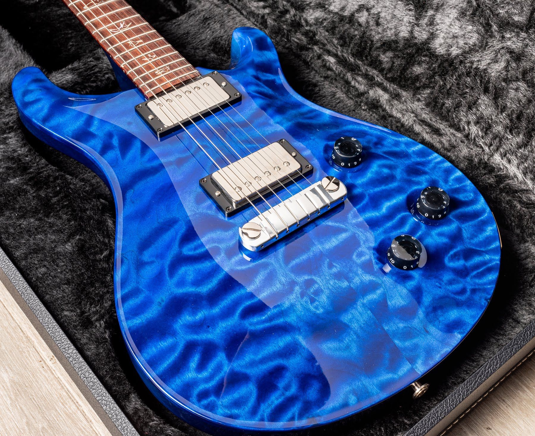 PRS Custom 22 USA Stoptail Royal Blue Outline Birds – Fanatic Guitars
