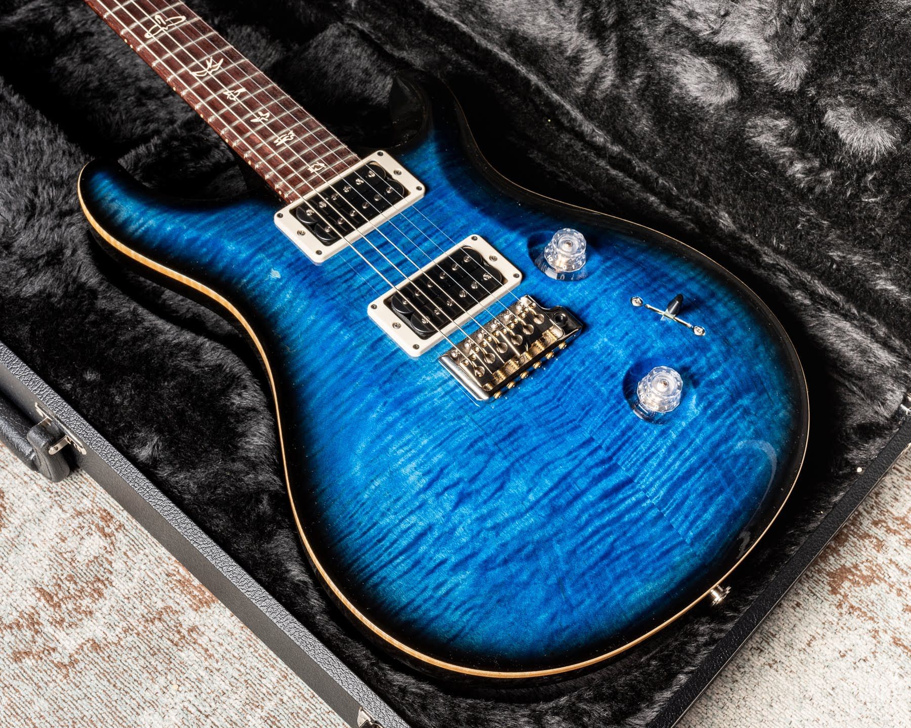 PRS Custom 24 USA V12 Sapphire Smokeburst Birds Inlays – Fanatic Guitars