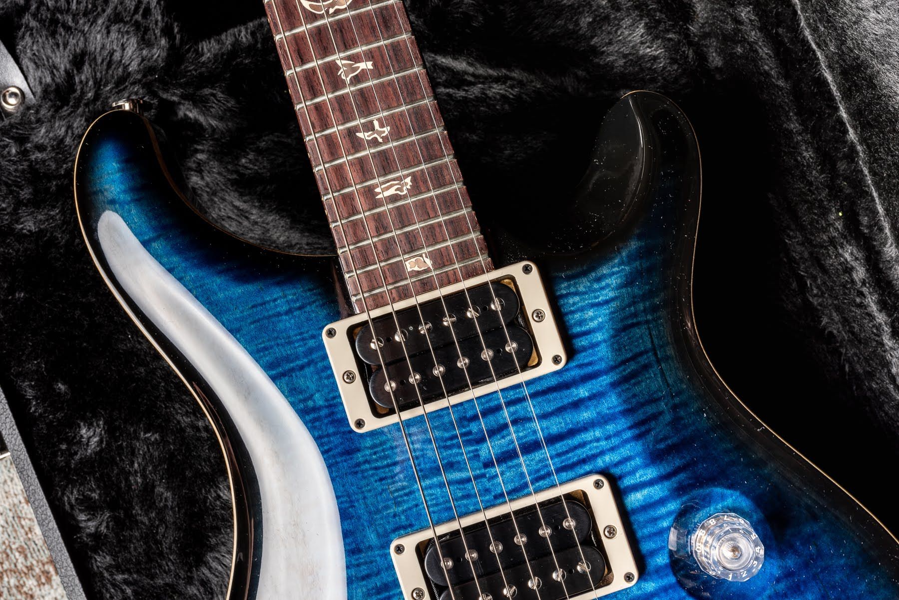 PRS Custom 24 USA V12 Sapphire Smokeburst Birds Inlays – Fanatic Guitars