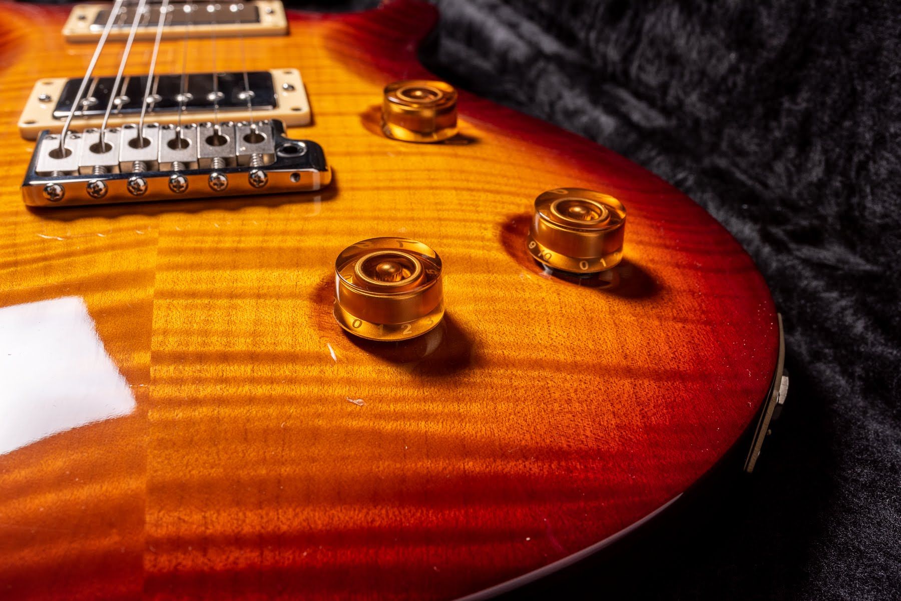 PRS USA Custom 22 Bird Inlays Stoptail Dark Cherry Wraparound