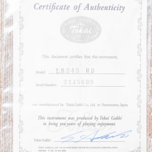 Tokai LS540-5A Custom Shop JM ROLPH Honey Burst #2145609 – Fanatic Guitars