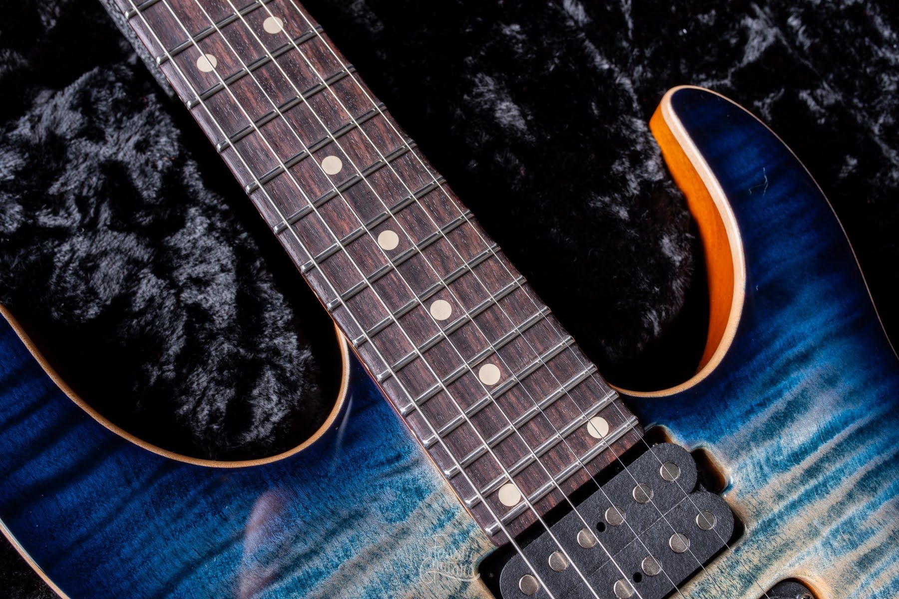 Tom Anderson Angel – Natural Arctic Blue Burst con Binding