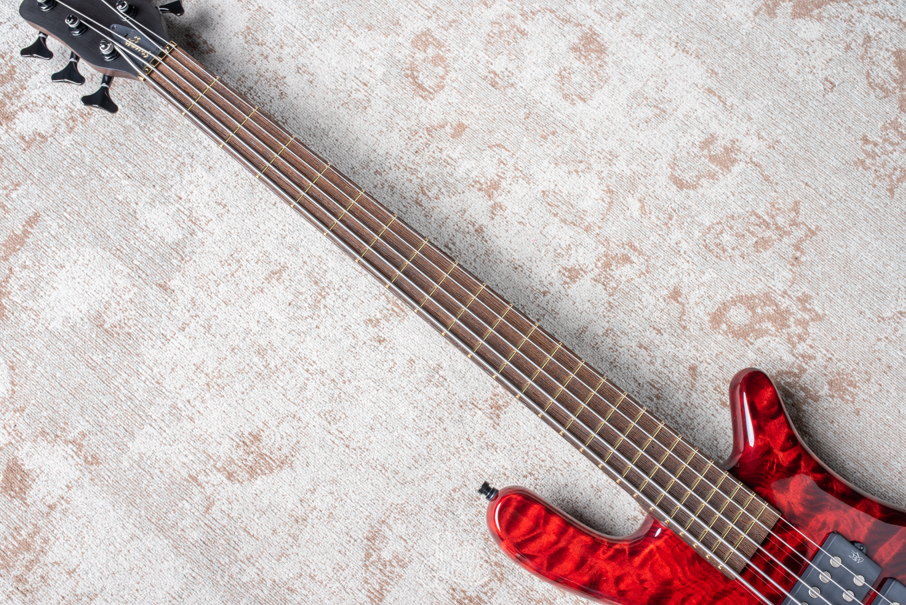 Warwick Custom Shop Streamer $$, 5 - Burgundy Red Transparent HP